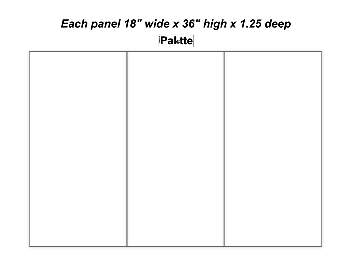 Split canvas prints 3 Panel Image Split 54" x 36"