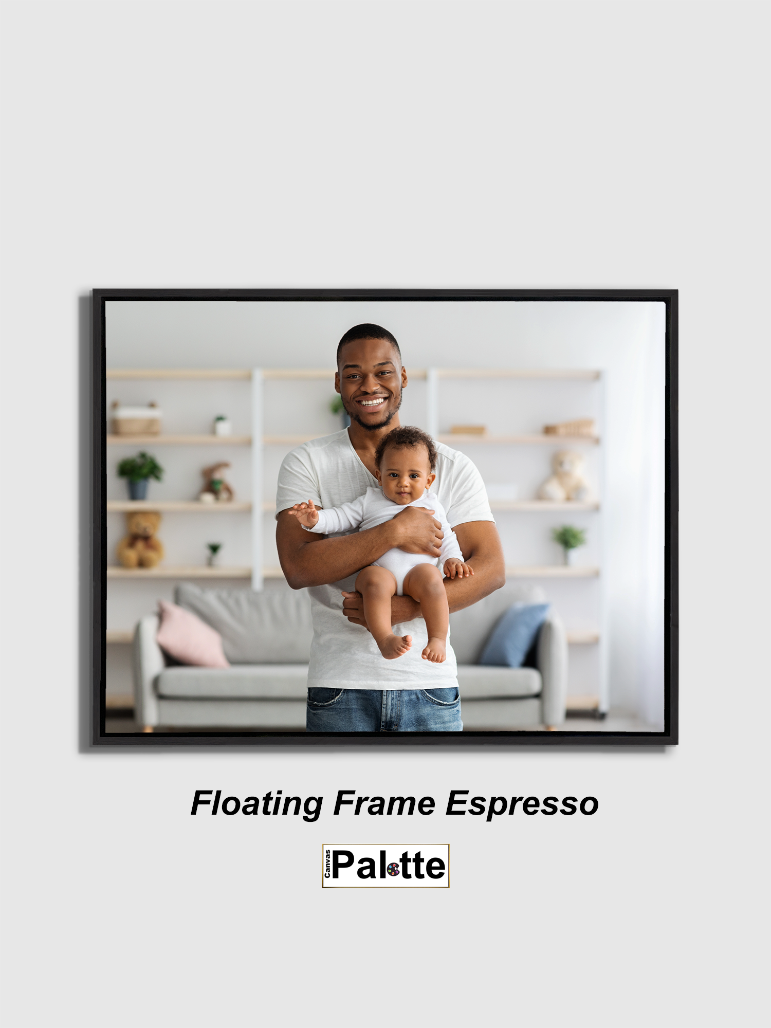 Floating Frame Espresso – Canvas Palette