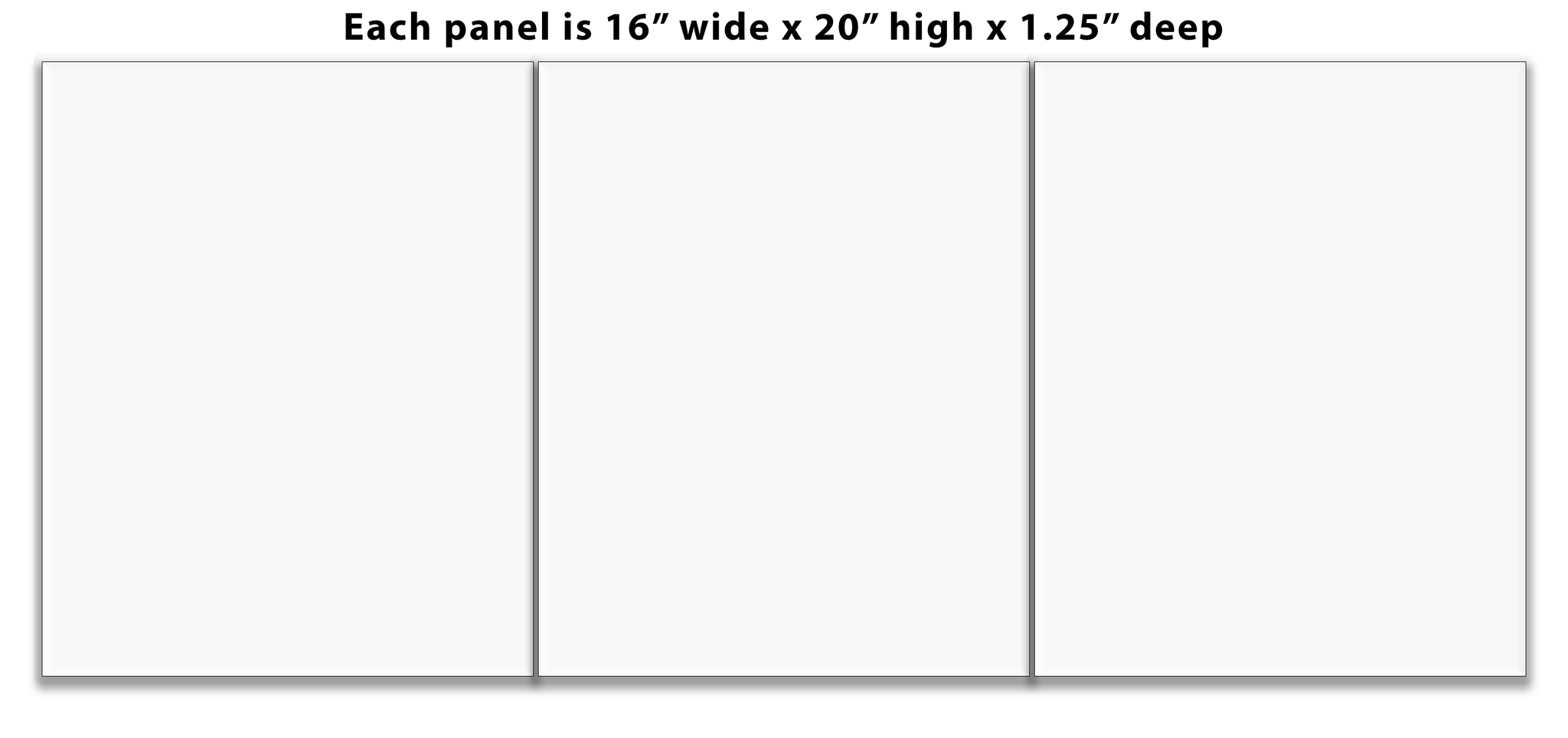 Split canvas prints 3 panels Triptych 16" x 20" each Panel